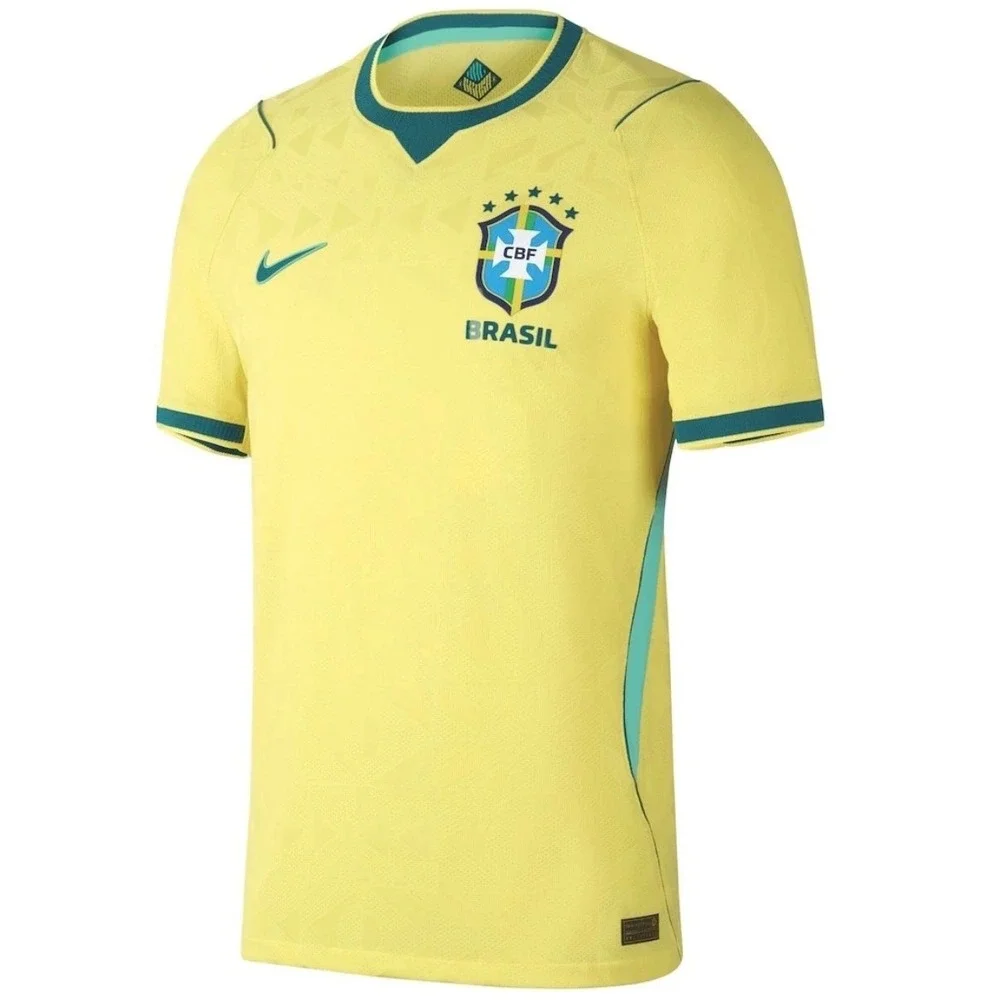 Nike | Shirts | Nike Brazil Soccer Jersey Medium Yellow Aerofit Cbf ...